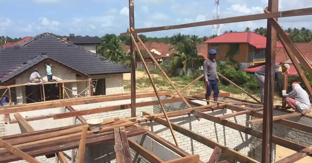 Saiz Kayu untuk Kerangka Bumbung Mengikut Komponen